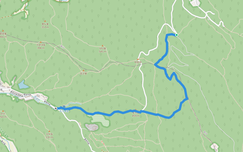 Wonhyosa Temple - Jeungsimsa Temple hiking trail in Gwangju | Walking Map