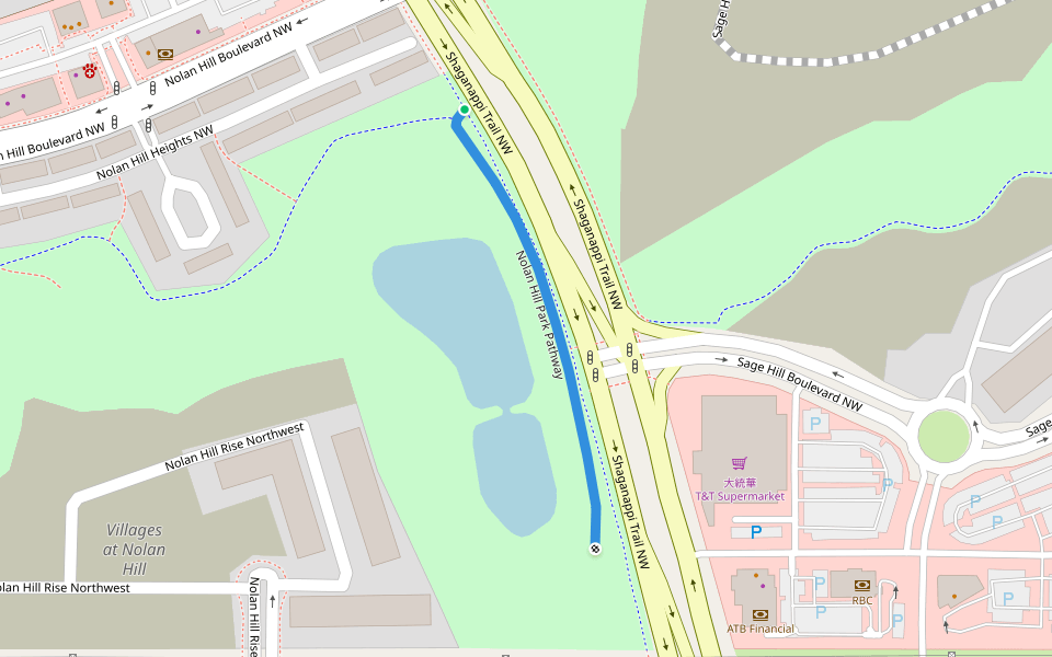 Nolan Hill Park Pathway in Alberta | Walking Map