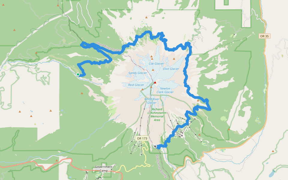 Timberline Trail #600 in Oregon | Walking Map
