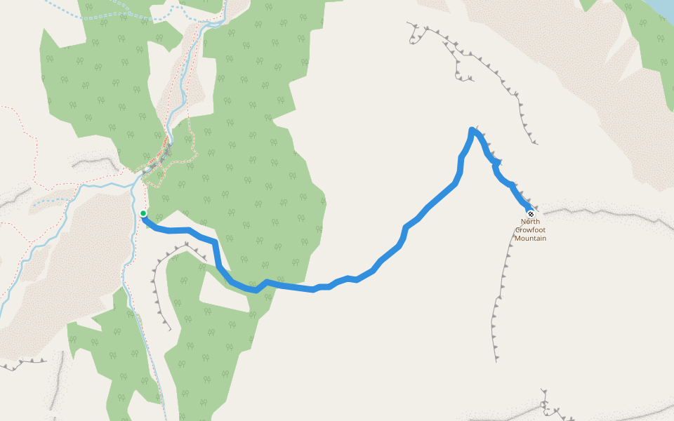 Crowfoot Mountain North Route in Alberta | Walking Map