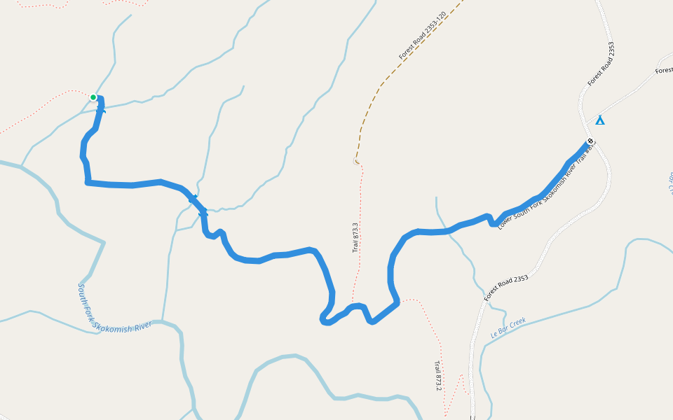 Trail 873 - Lower South Fork Skokomish River Trail Hiking - Hoodsport ...