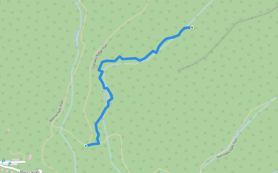 Lua'alea Falls Trail in Hawaii | Walking Map