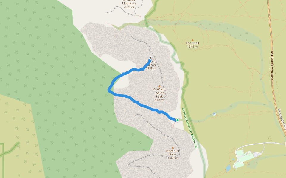 Route up Mount Wilson Hiking Trail - Blue Diamond, Nevada | Pacer