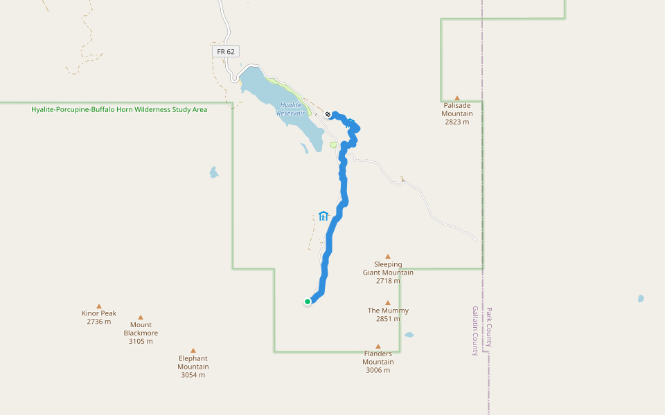 Hyalite Canyon Trail in Montana | Walking Map