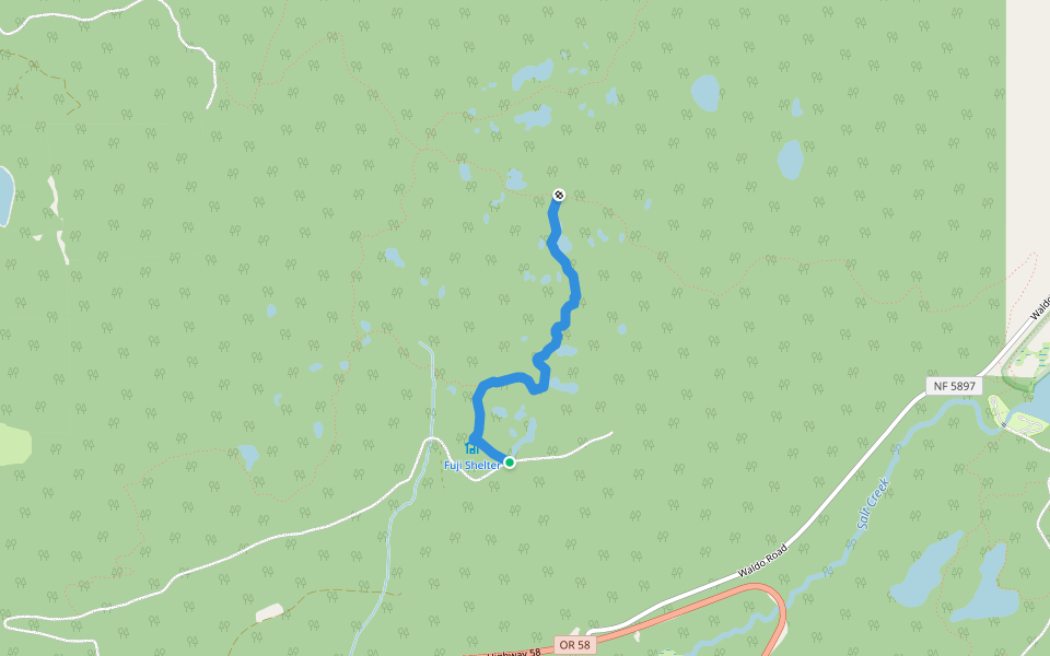 Birthday Lakes Nordic Trail in Oregon | Walking Map