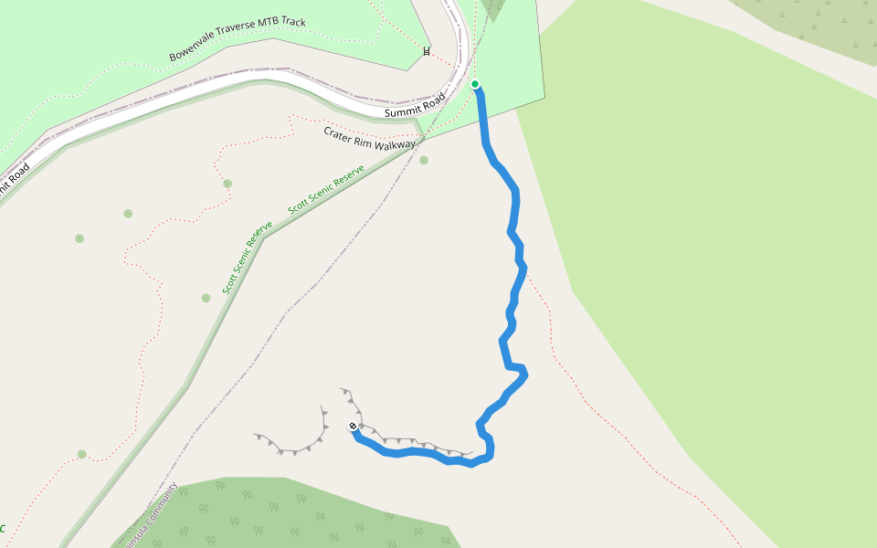 Tamatea crag access track in Canterbury | Walking Map