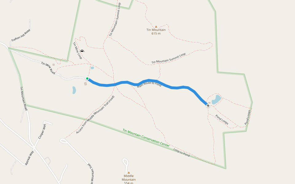 Main Route to Pond in New Hampshire | Walking Map