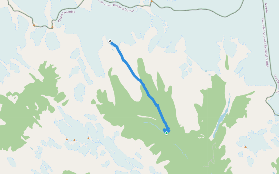 Mount King Edward Route in British Columbia | Walking Map