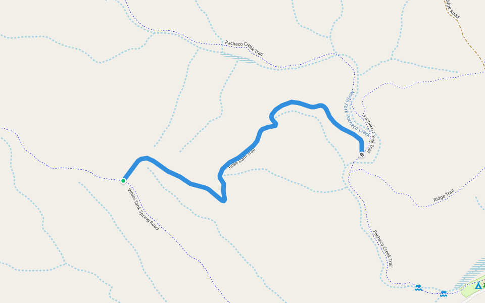 Rose Dam Trail in California | Walking Map