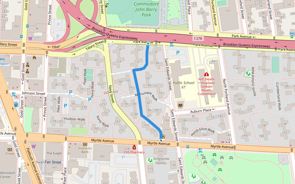 Monument Walk in New York | Walking Map