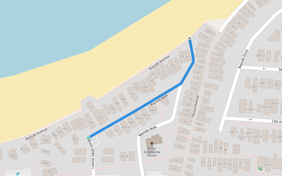 Bayside Walk in New York | Walking Map