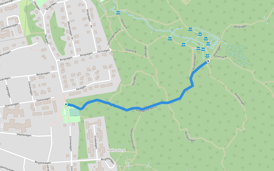 Hallstalund Norra | Walking Map