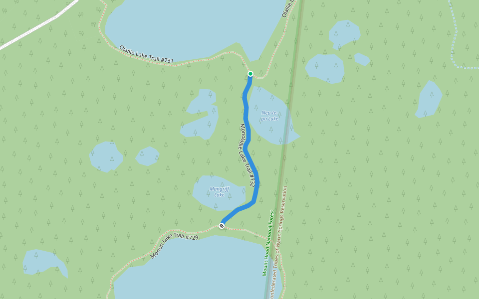 Monolallie Lake Trail #732 | Walking Map