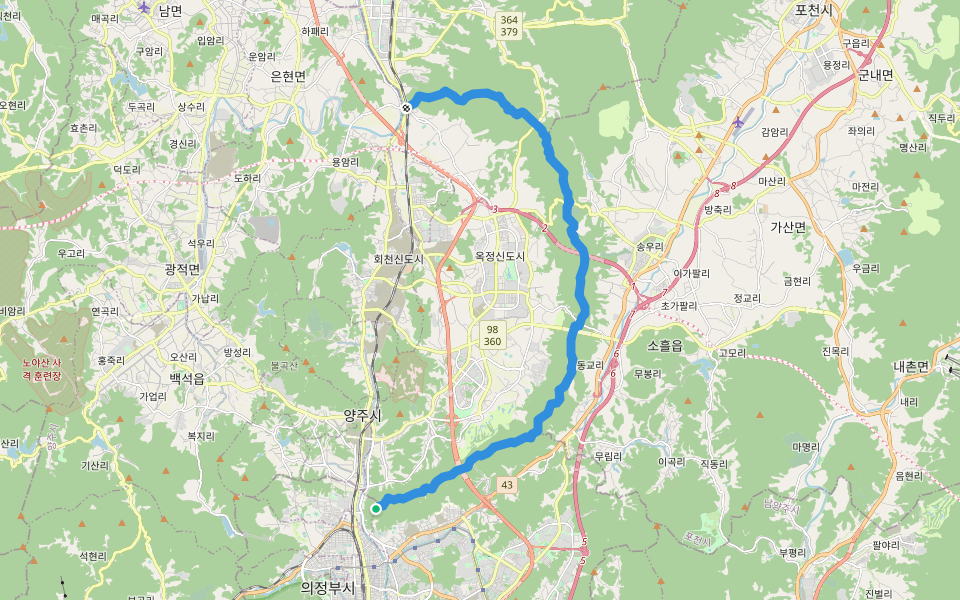 Cheonbo Mountain Range Hiking Trail - Yangju-si, Gyeonggi-do | Pacer