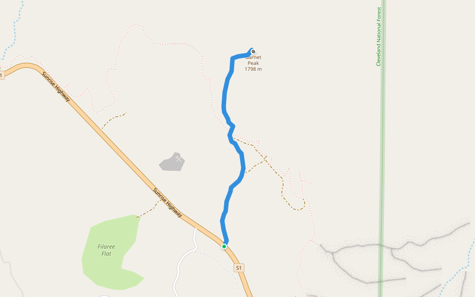 Garnet Peak Trail in California | Walking Map