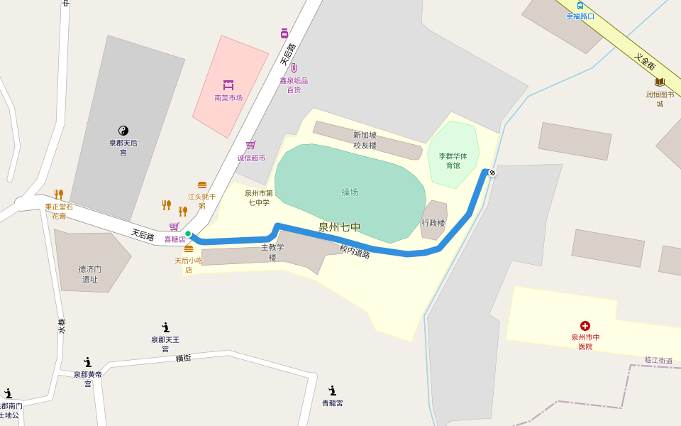 校内道路 Walking And Running Trail - Quan Zhou Shi, Fu Jian Sheng | Pacer
