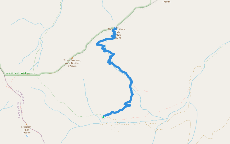 Three Brothers Mountain Trail in Washington | Walking Map