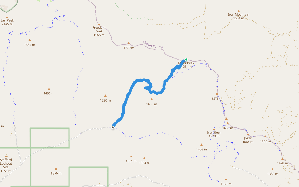 Miller Peak Trail in Washington | Walking Map