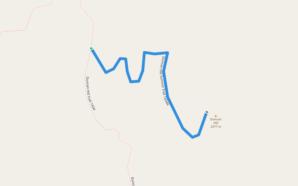 Duncan Hill Summit Trail 1434A in Washington | Walking Map