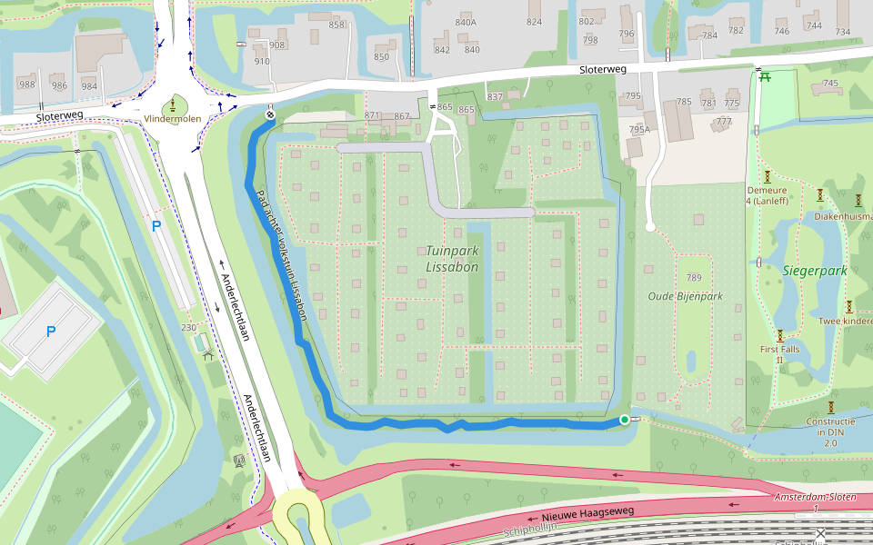 Pad achter volkstuin Lissabon Walking And Running Trail - Amsterdam ...