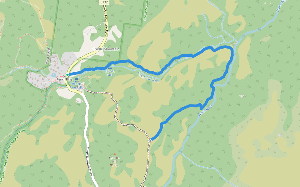 Dove Canyon Track in Tasmania | Walking Map