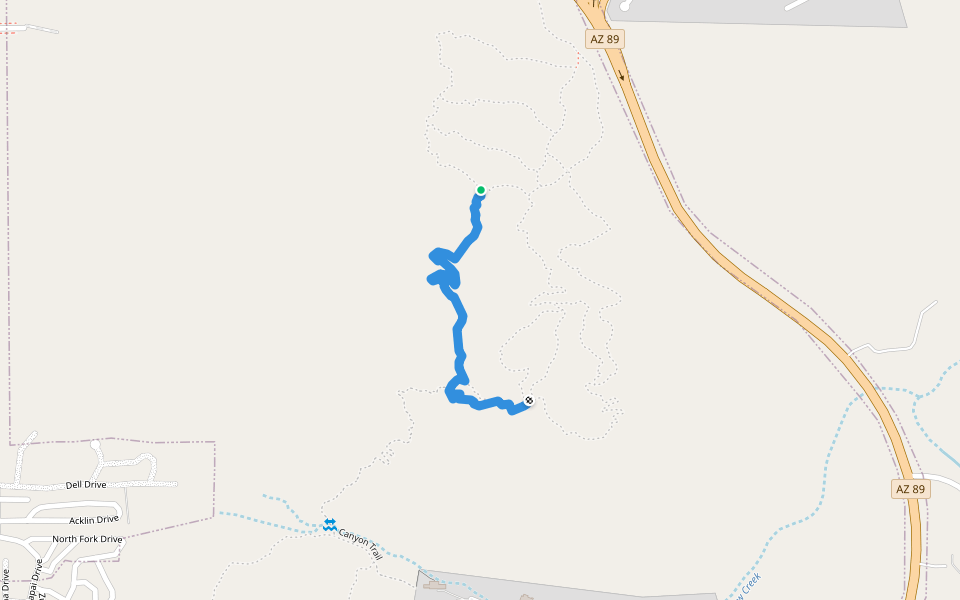 Lost Wall Trail in Arizona | Walking Map