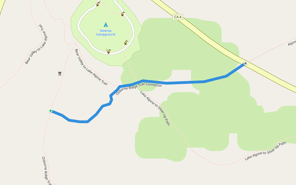 Osborne Ridge Trail Connector in California | Walking Map