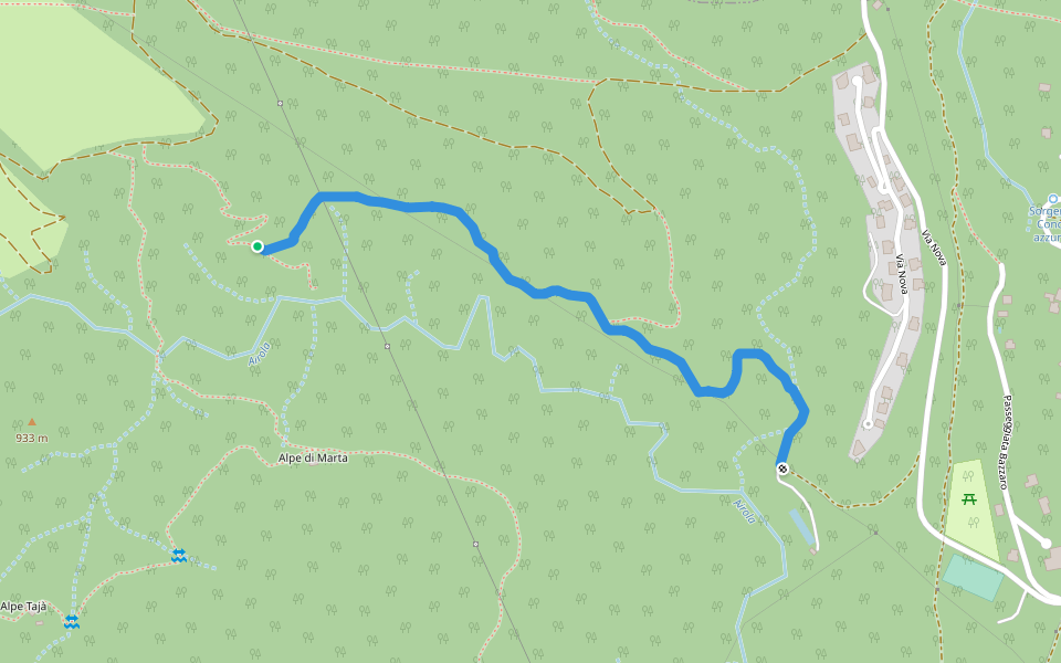 New Path from Gignese to Mottarone | Walking Map