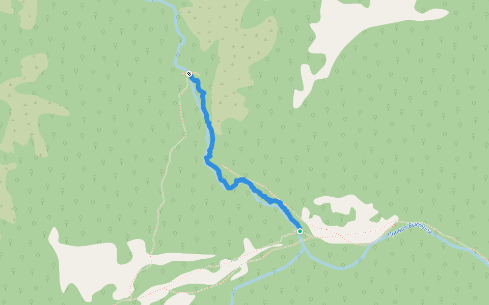 Detour to Sosnovsky waterfall | Walking Map