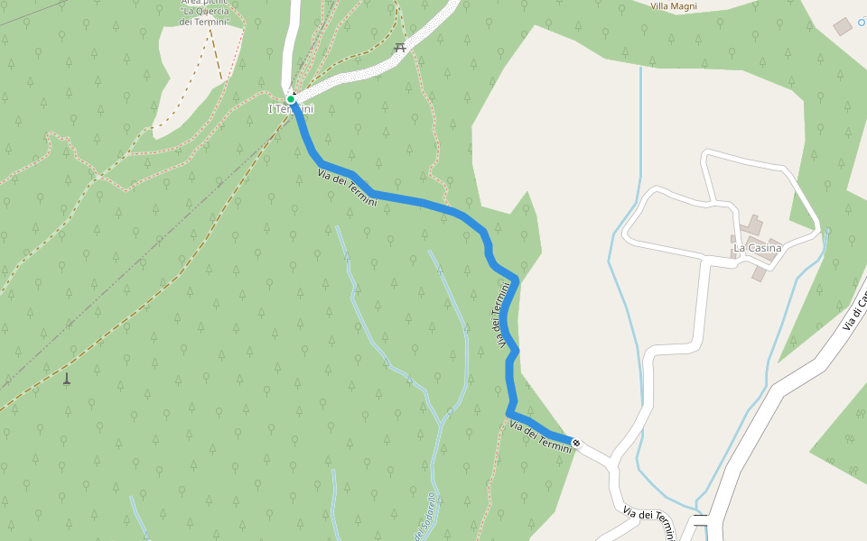 Via dei Termini in Toscana | Walking Map