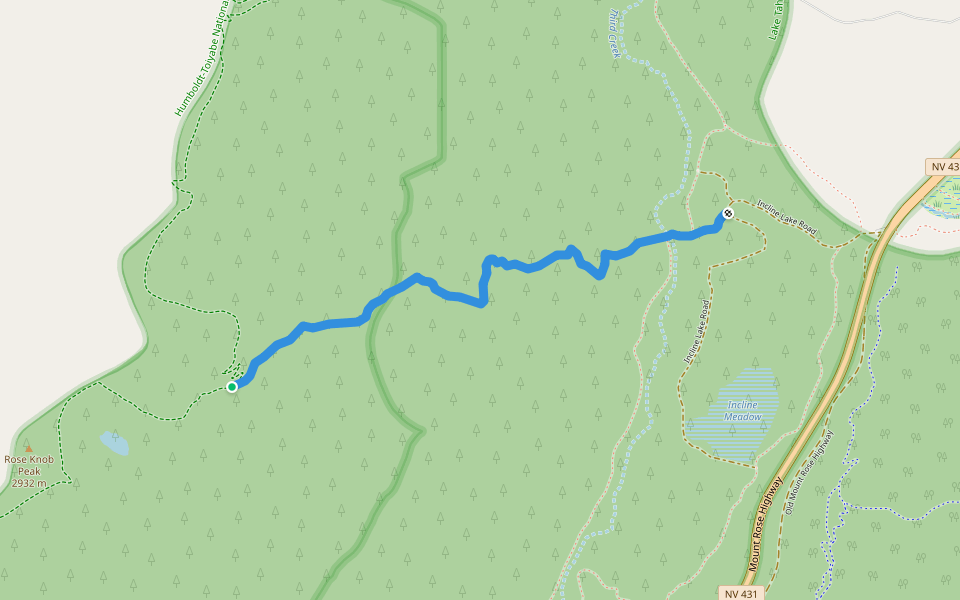 Gray Lake Trail in Nevada | Walking Map