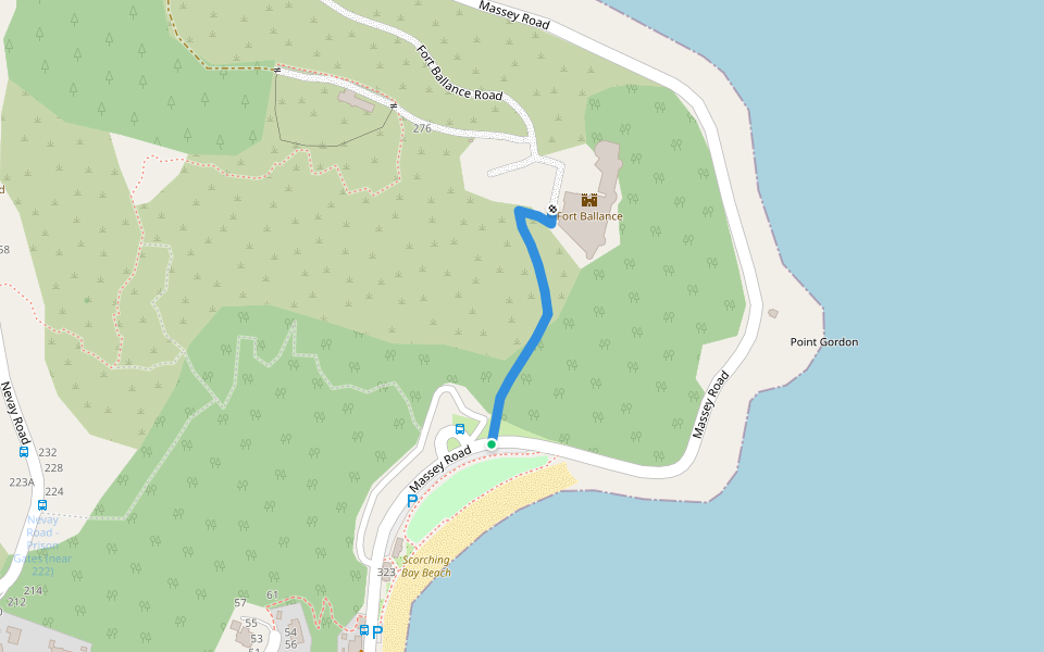Walkway from Scorching Bay to Fort Ballance in Wellington | Walking Map