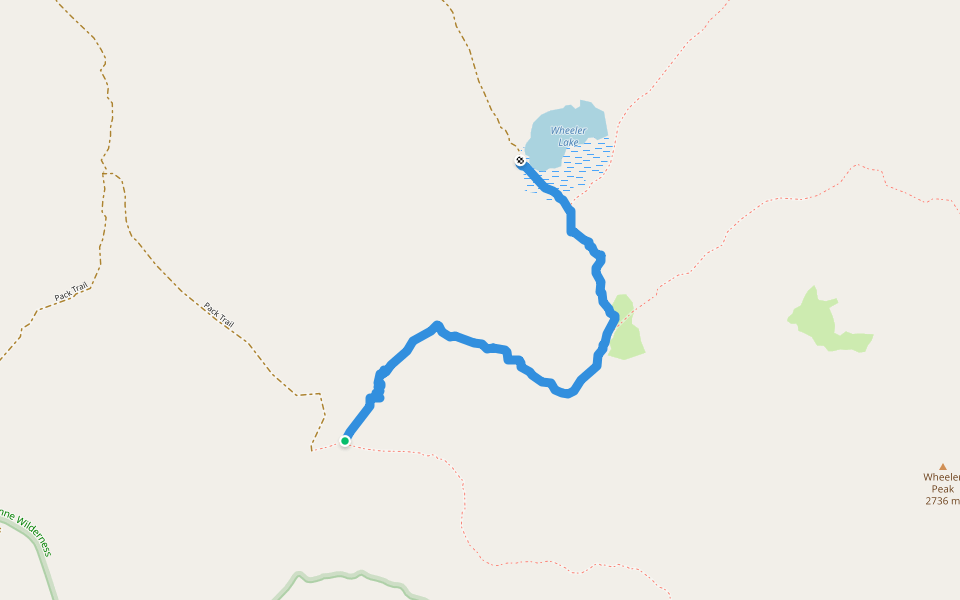 Wheeler Lake Trail in California | Walking Map