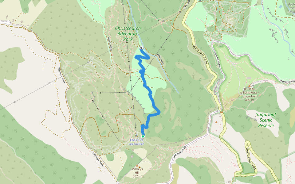 The GC MTB Track in Canterbury | Walking Map