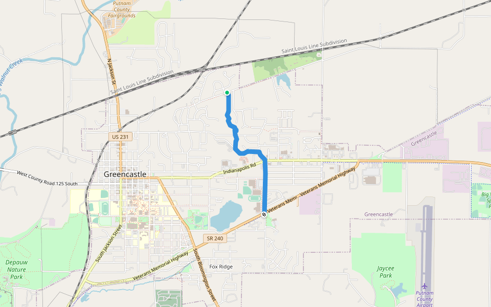 People Pathways Pink Route Hiking Trail - Greencastle, Indiana | Pacer