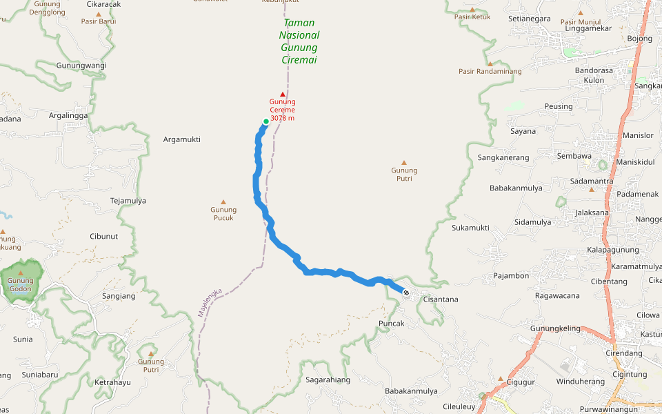 Track Cereme Palutungan Hiking - West Java | Pacer