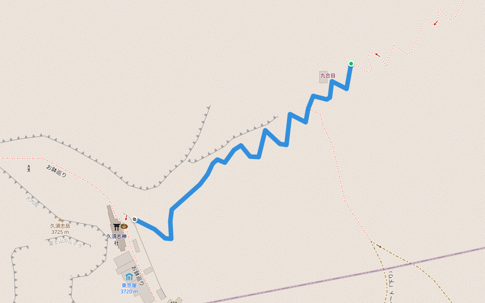 Yoshida Route / Subashiri Route “Up” Hiking Trail - Fujiyoshida ...