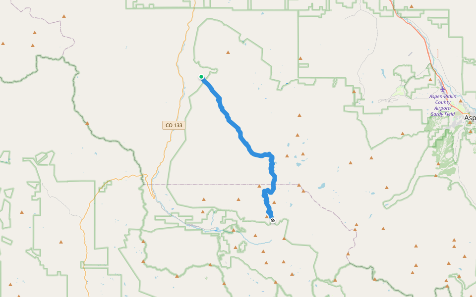 Avalanche/Silver Creek Trail 1959 in Colorado | Walking Map