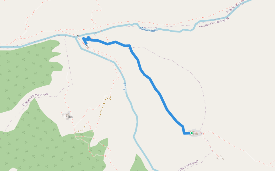Tihar Gumba to Kimri in Karnali Province | Walking Map