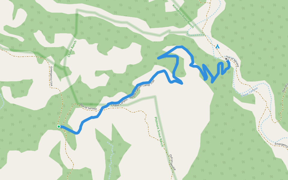 Chase Canyon - House Canyon Camp Trail in New Mexico | Walking Map
