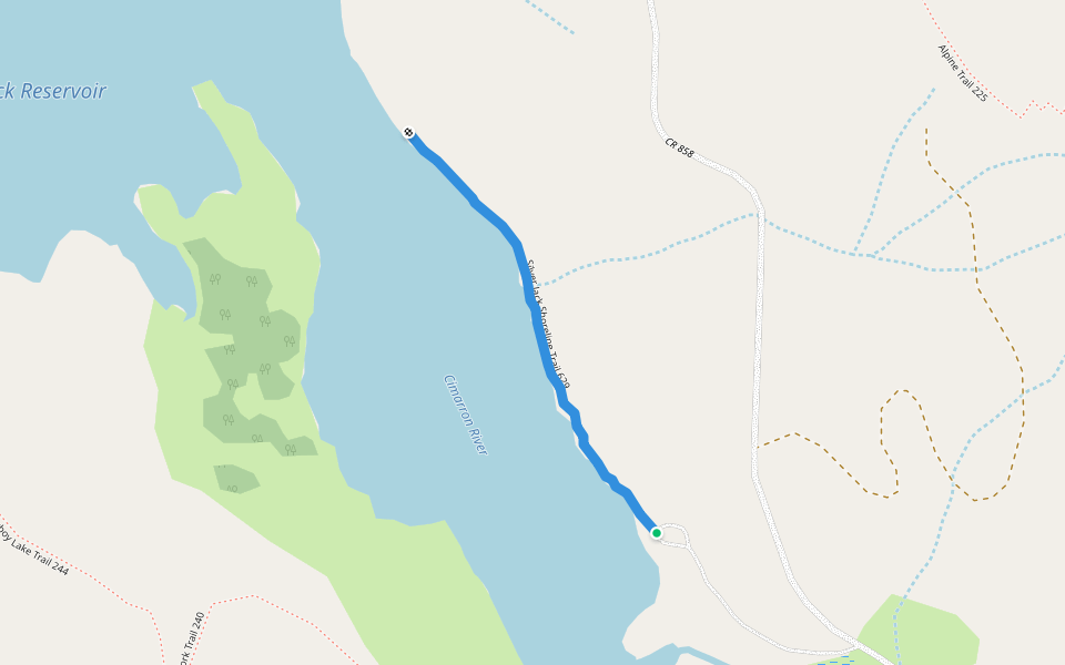 Silver Jack Shoreline Trail 629 in Colorado | Walking Map