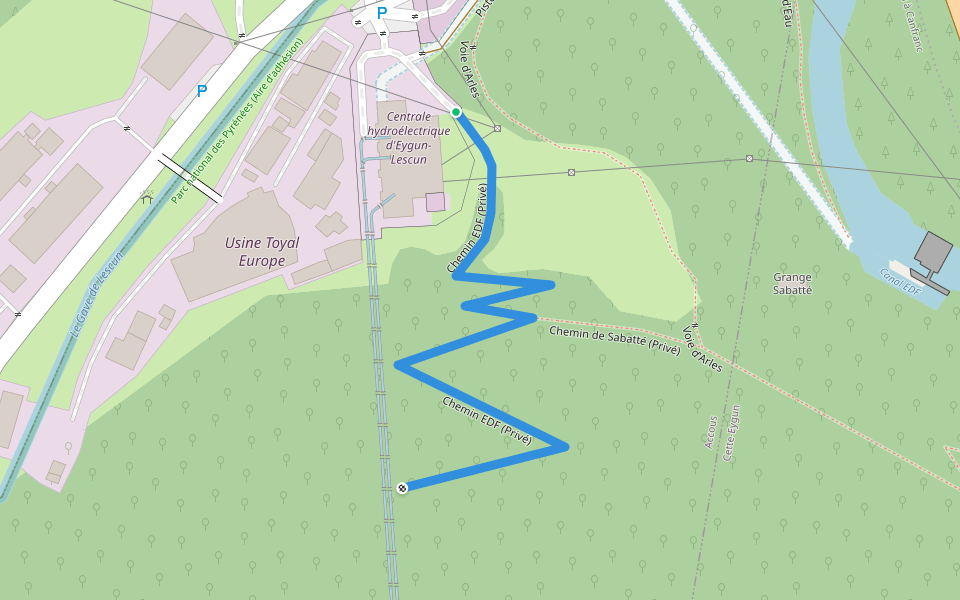 Chemin EDF (Private) in Nouvelle-Aquitaine | Walking Map