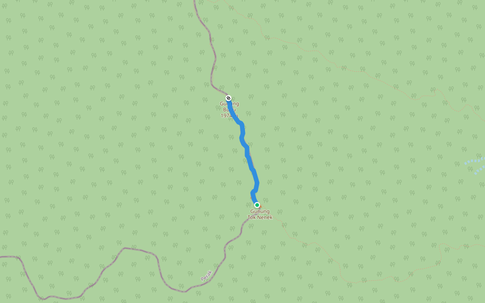 Trail Gunung Tok Nenek - Gunung Bubu | Walking Map