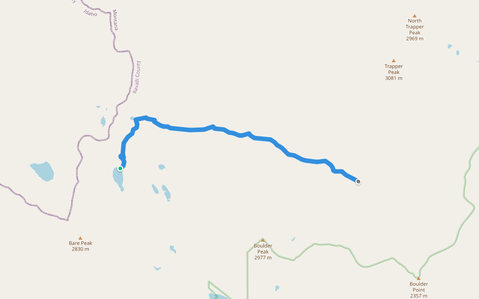 Boulder Creek Trail in Montana | Walking Map