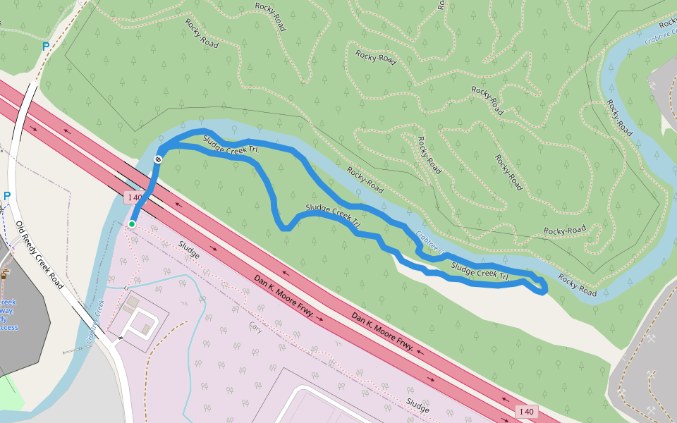 Sludge Creek Trl. in North Carolina | Walking Map