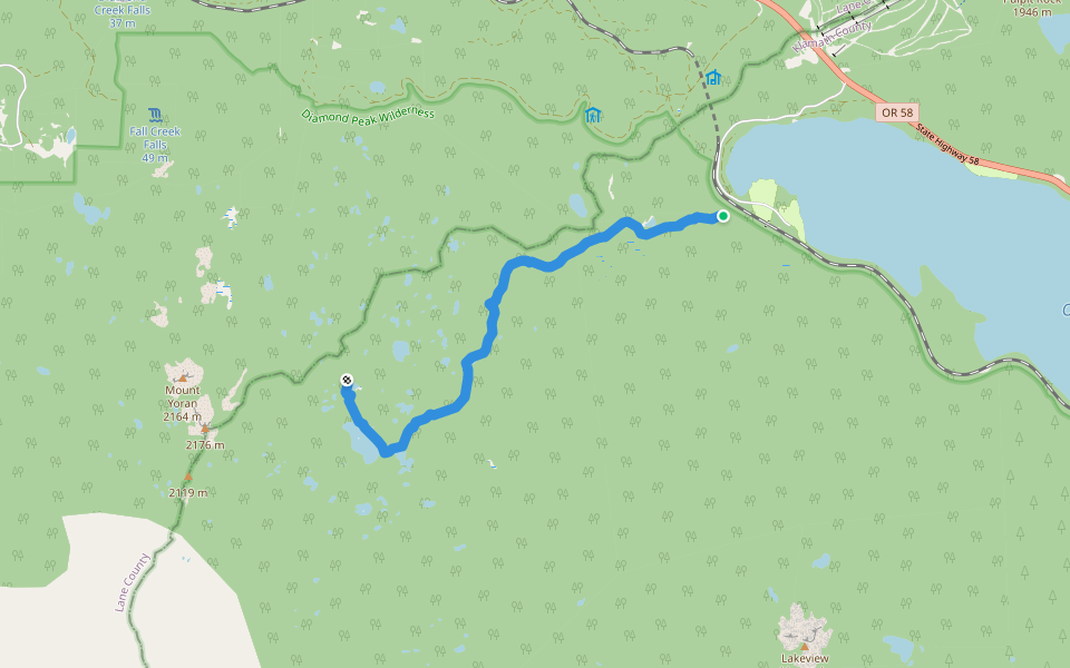 Yoran Lake Trail Hiking - Crescent, Oregon | Pacer