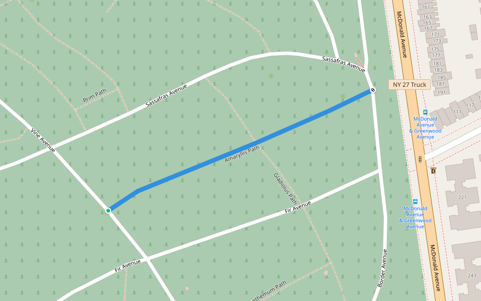 Amaryllis Path in New York | Walking Map