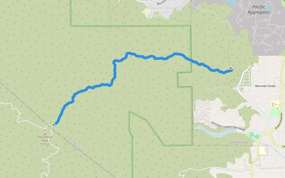 East Horsethief Trail in California | Walking Map