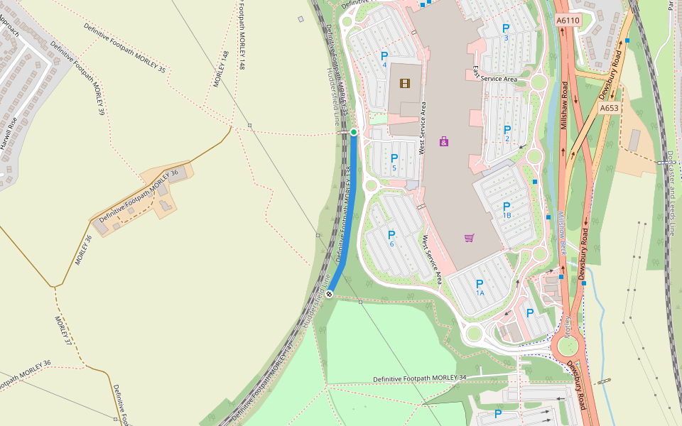 Definitive Footpath MORLEY 138 in England | Walking Map