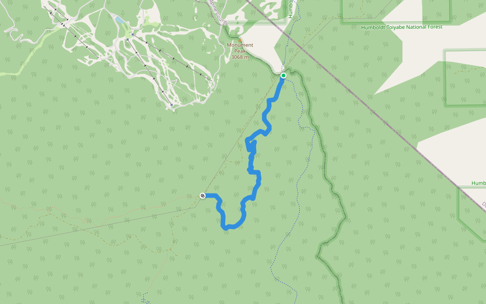 Monument Pass Trail in California | Walking Map